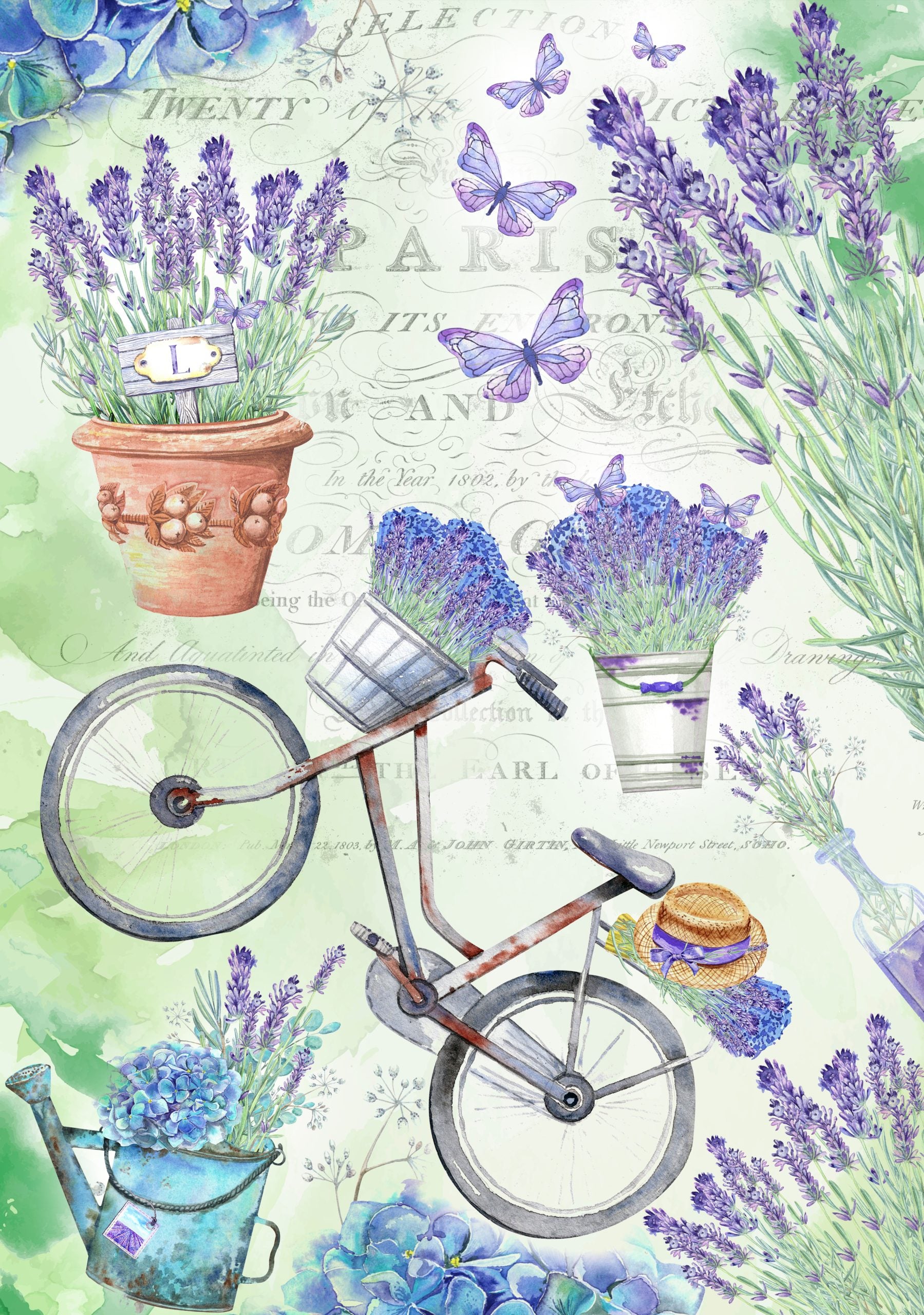 Lavender Bike Rice Paper – EE Wholesale