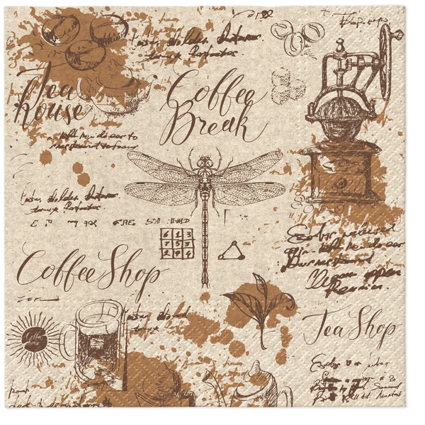 Coffee Break Lunch Napkins | Vintage Printed Paper Napkins – EE Wholesale